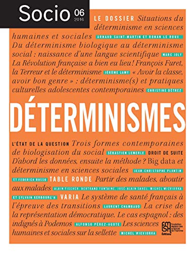 Situations du déterminisme en sciences humaines et sociales, Saint ...