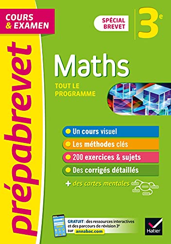 Prépabrevet Maths 3e - Brevet 2024 - Cours, méthodes et entraînement ...