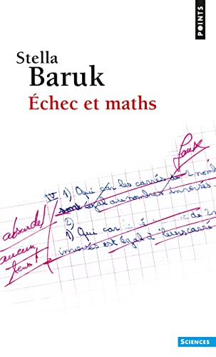 Echec et maths, Stella Baruk - les Prix d'Occasion ou Neuf