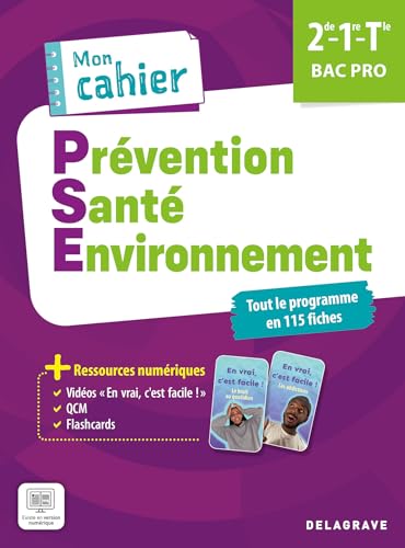 Mon cahier de Prévention Santé Environnement (PSE) 2de, 1re, Tle ...