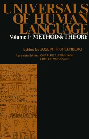 Universals of Human Language - Method and Theory, Joseph H. Greenburg ...