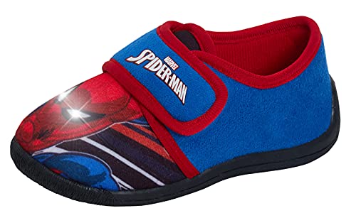 Marvel Spiderman Pantoufles lumineuses pour garçons - Faciles à fixer ...