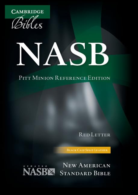NASB Pitt Minion Reference Bible, black calfsplit leather, red letter ...