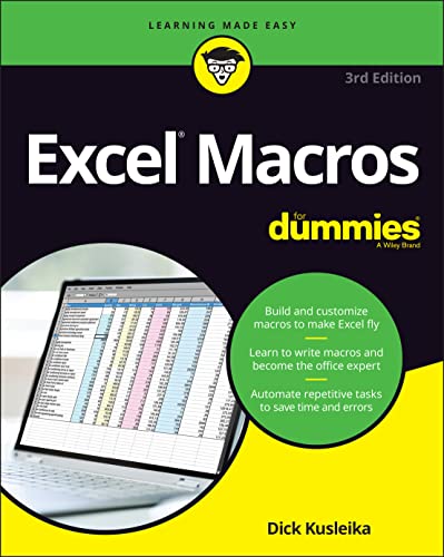 Excel Macros For Dummies, Dick Kusleika - les Prix d'Occasion ou Neuf