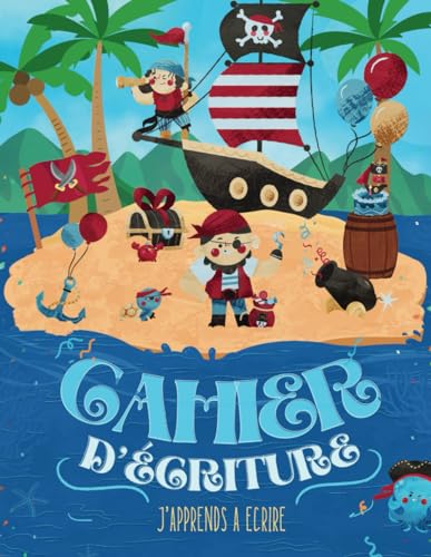 Cahier d’Écriture Cursive Pirate - J'apprends à écrire, Carnet ...