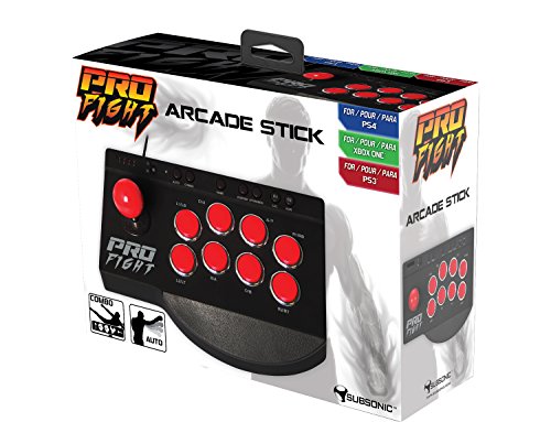 Subsonic Joystick Pro Fight Arcade Stick pour PS4/PS4 Slim/PS4 Pro/Xbox ...
