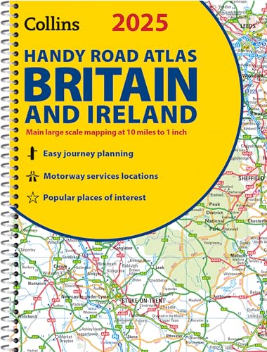 2025 Collins Handy Road Atlas Britain and Ireland - A5 Spiral, Collins ...