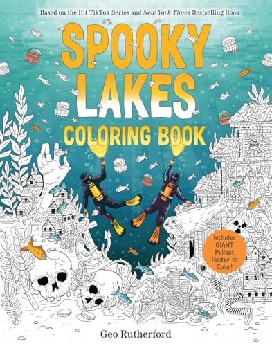 Spooky Lakes Coloring Book - Includes Pull-out, Oversized Poster... Geo ...