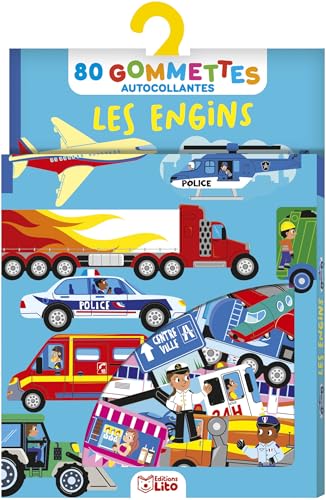 Les gommettes les engins – Enfant – 80 Autocollants repositionnables ...