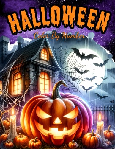 Halloween Color By Number - Color By Numbers Coloring Book For Adults ...