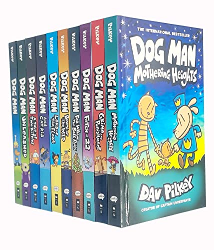 Dog Man Series 1-10 Books Mega Collection Set By Dav Pilkey (Dog Man ...