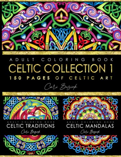 Celtic Collection 1 adult coloring book - 150 pages of gorgeous Celtic ...