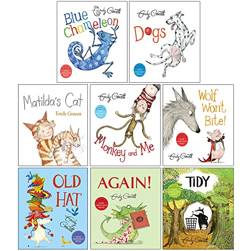 Emily Gravett Collection 5 Books Set (Meerkat Mail, Tidy, Again, Cyril ...